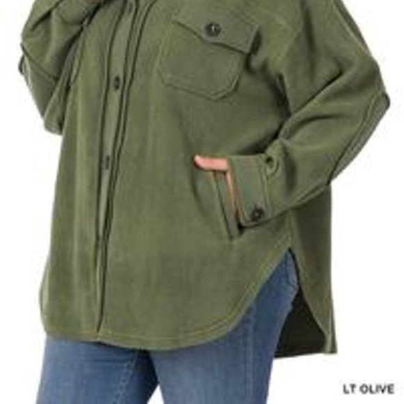 Zenana Outfitters | Jackets & Coats | Zenana Fleece Shacket | Poshmark